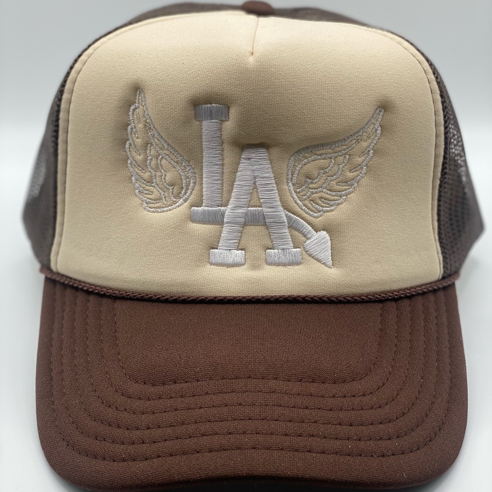 La Los Angeles W/Angel Wings Trucker Hat Snapback Cap… - Gem